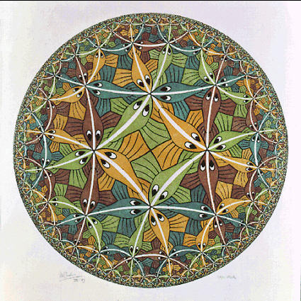 Hella Heaven: Tessellation or tiling by M. C. Escher