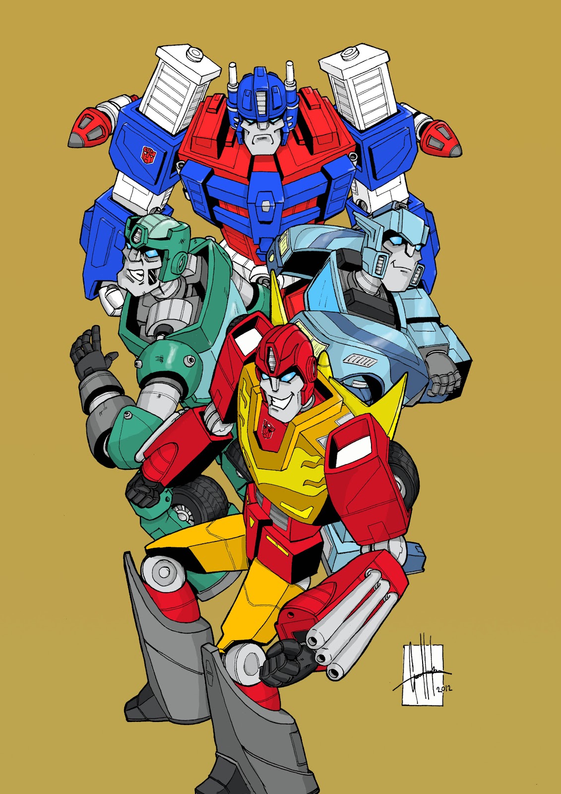 Sketch Paddys: Transformers pin-up finished