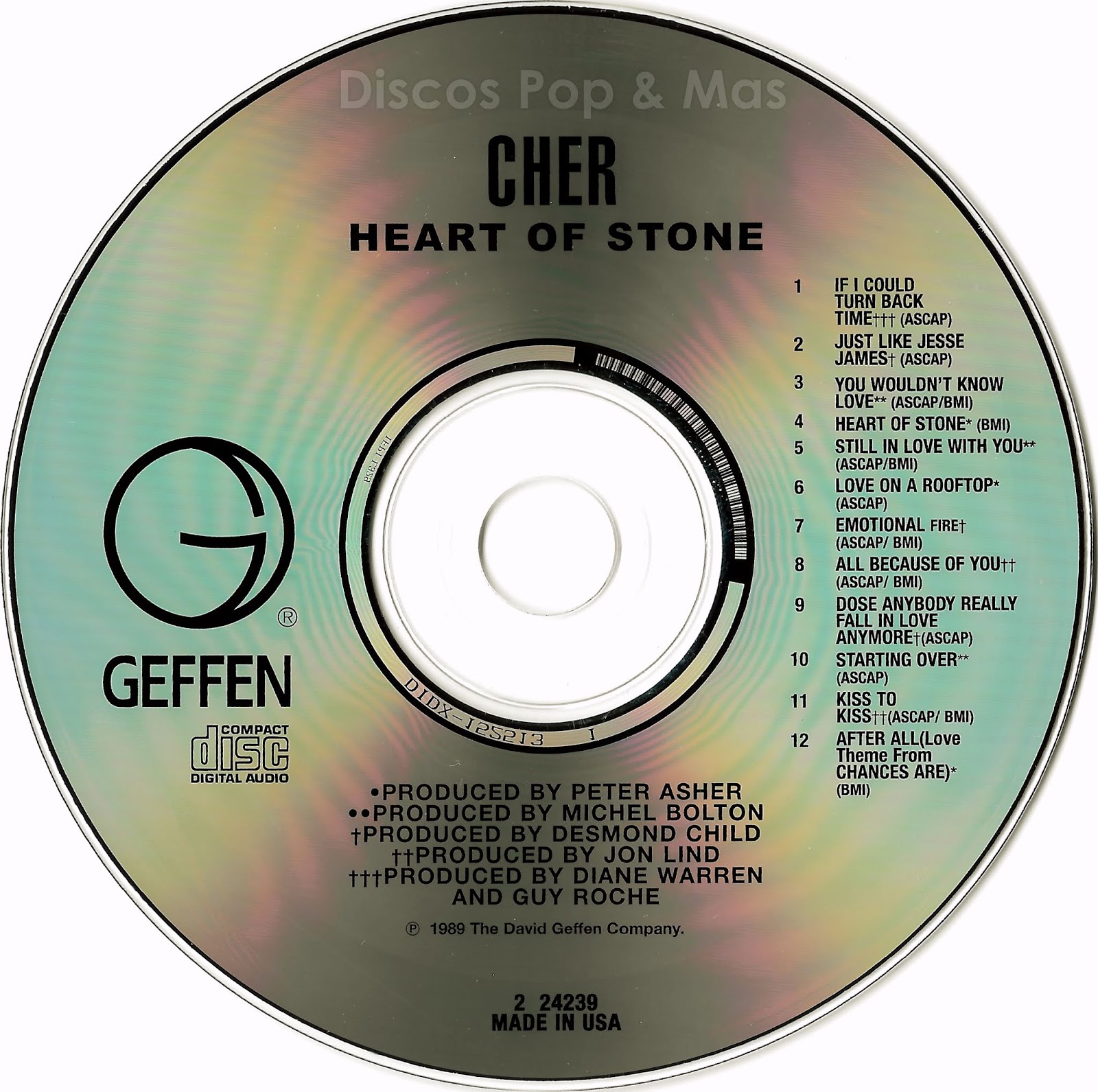 Discos Pop & Mas: Cher - Heart of Stone