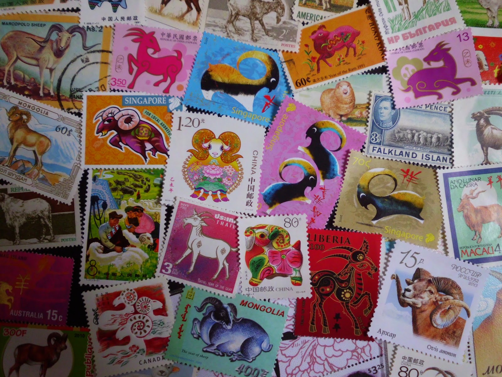 GOATS ON STAMPS