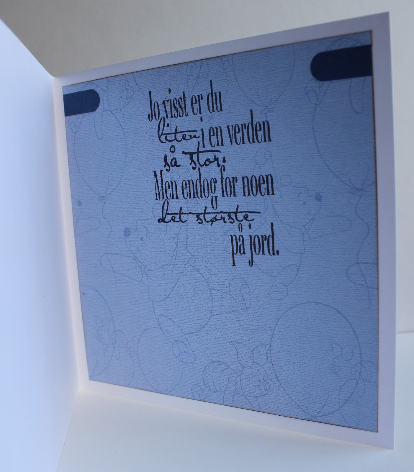 Lenas kort: Bestillings kort til en baby gutt