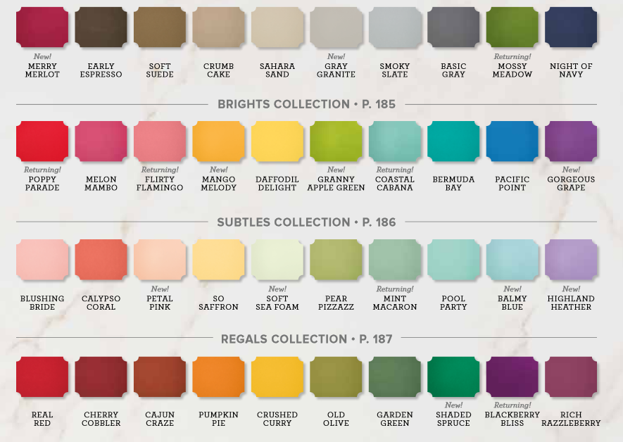 * Creative Card Crafting with Cheryl *: Stampin' Up! Basic Ink Colors ...