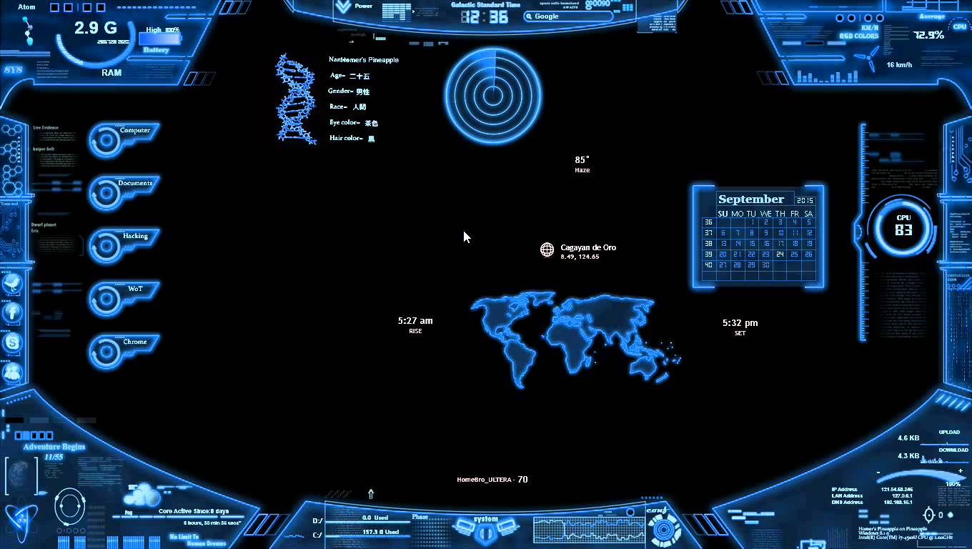 Best Rainmeter Skins And Themes Neon Space Make
