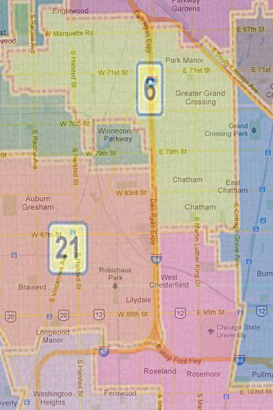 The Sixth Ward: "Map for a Better Chicago" proposal overlaid on the ...