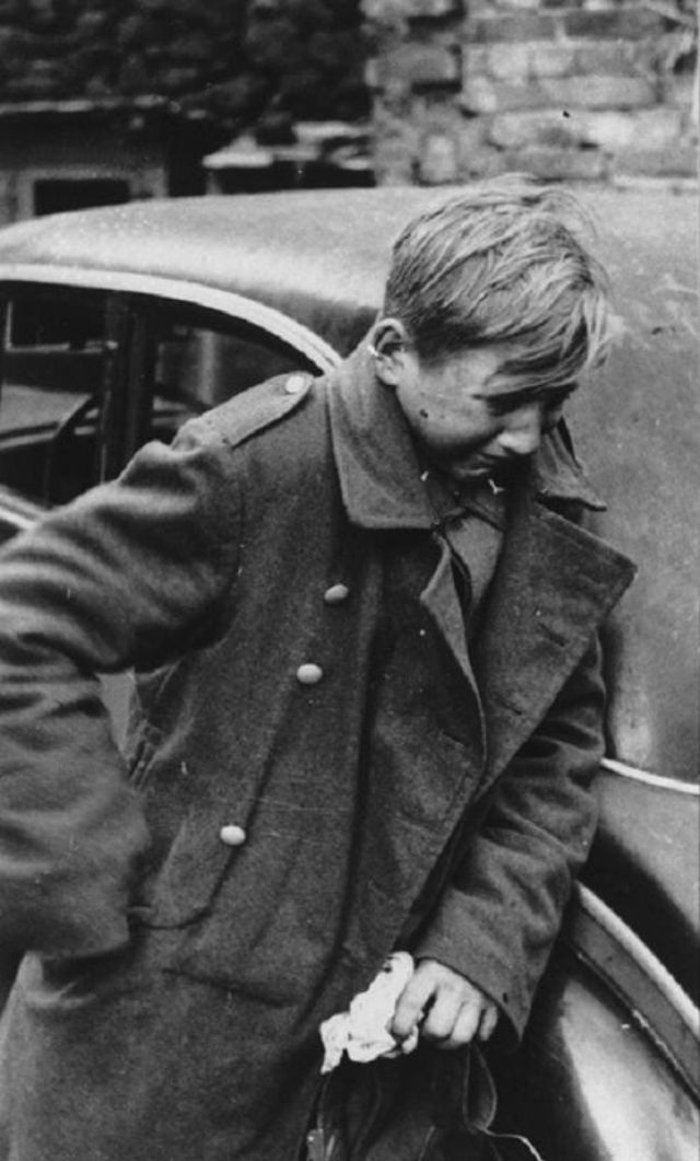 Fearful 16-Year-Old German Soldier Crying Tears of Defeat, After Being ...