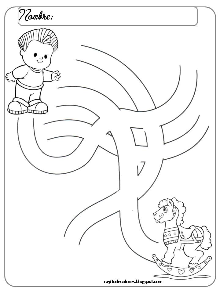 Rayito de Colores: Laberintos para preescolar