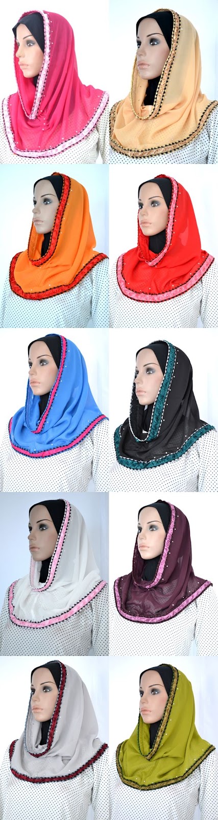 LomaLoma Hijab Fashion Radiusite: Tudung CT Chiffon Lace Rose 3D