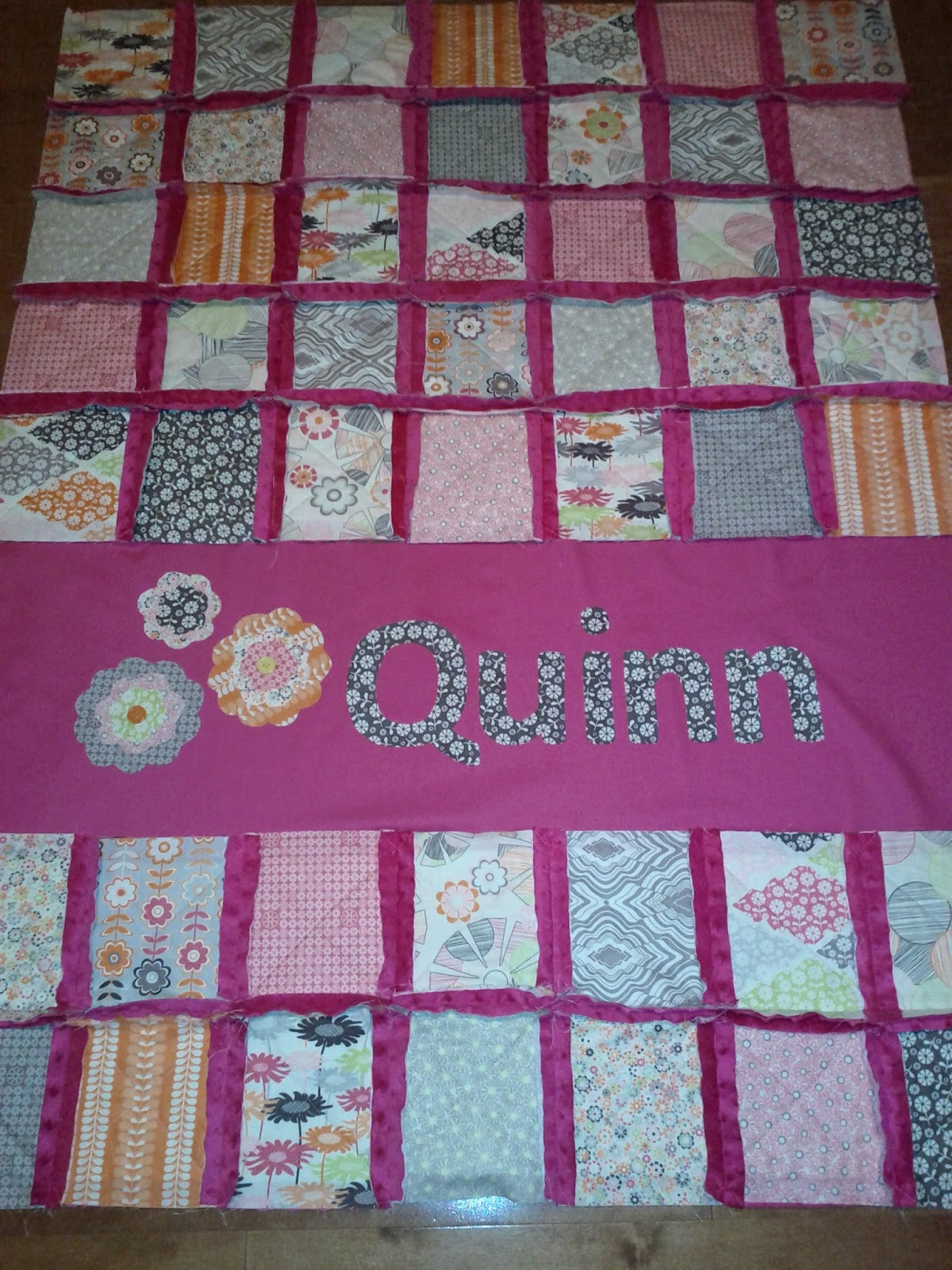 Lo, Ray, & Me: Minky rag quilt (Easy)