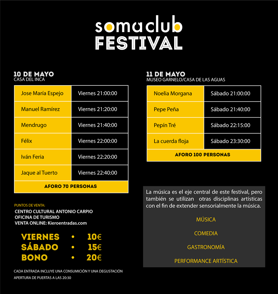 PASIÓN POR MVNDA: El Soma Club Festival unirá música, patrimonio, vino ...
