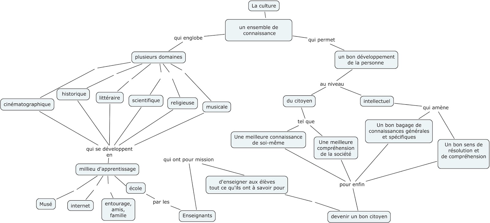 C'est forcément mathématique!: Voici mon schéma conceptuel de la culture