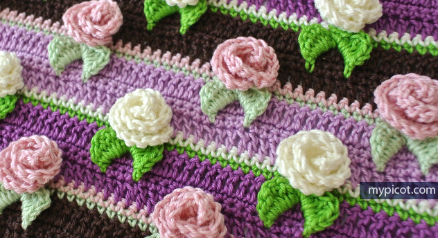 Ergahandmade: Crochet Rosebud Stitch + Free Pattern Step By Step + Diagrams