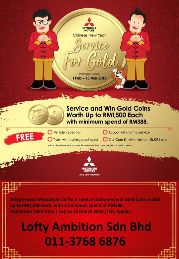 CNY PROMOTION , SERVICE & WIN GOLD COINS WORTH UP TO RM 1,500 EACH