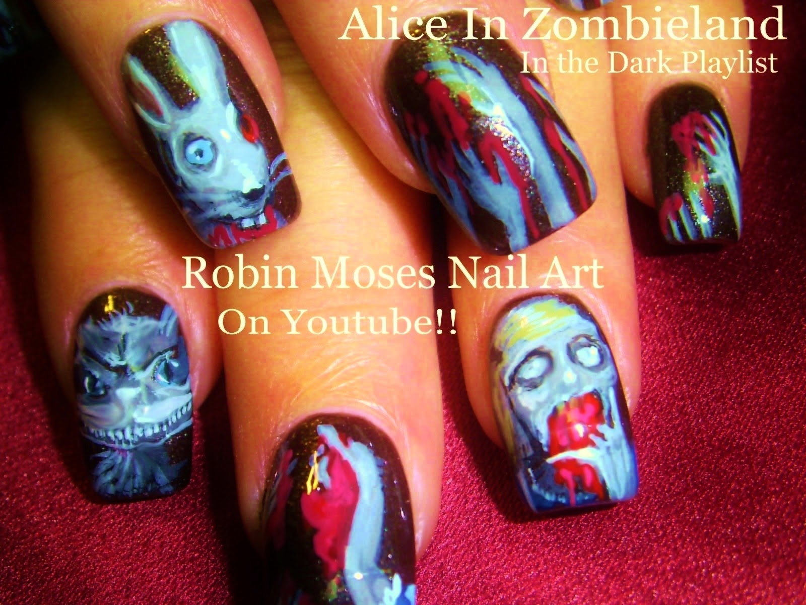 Nail Art by Robin Moses: "alice in zombieland" "alice in zombieland ...