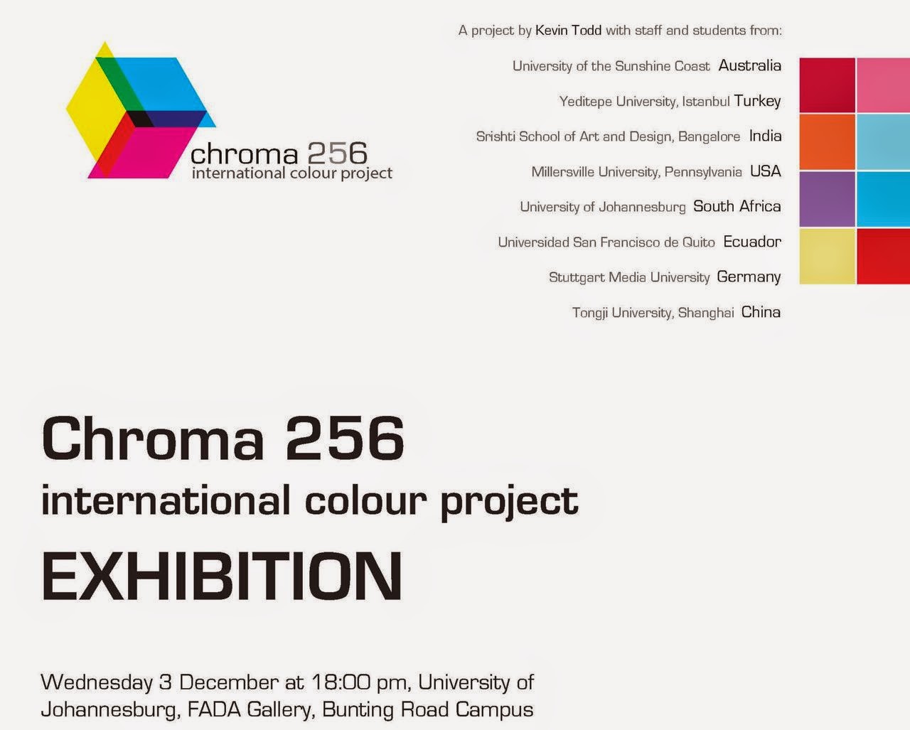 FADA Gallery: University of Johannesburg.: chroma 256 international ...