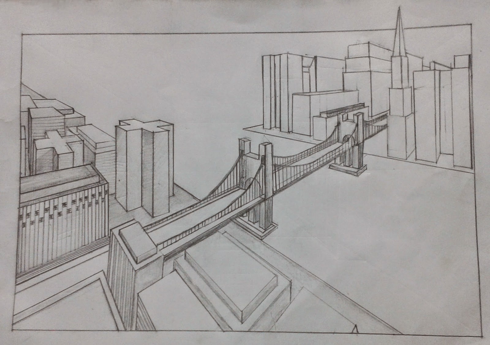 Basic Art Drawings: 2 point perspective drawing