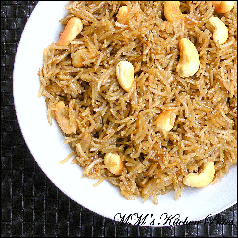 MM's Kitchen Bites: Meethe Chawal /Gur Waley Chawal (Sweet Jaggery Rice ...
