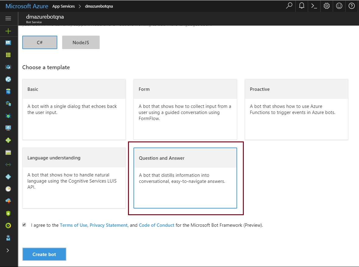 Microsoft Dynamics CRM & Microsoft Azure -Learn The Ropes: How to Create an Azure Bot using QnA ...