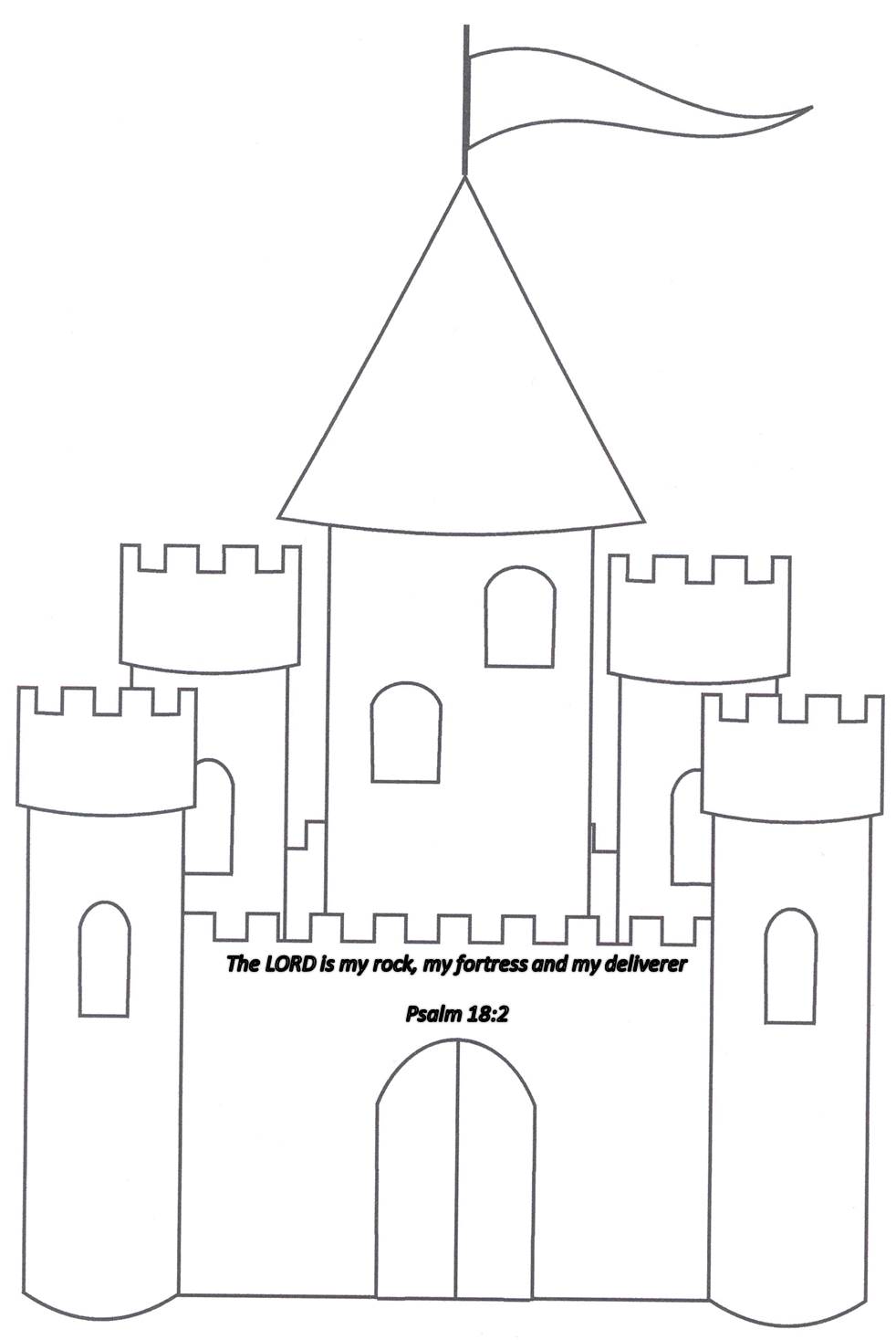 Little Seeds Of Faith: God is my Fortress Psalm 18:2 Craft Idea