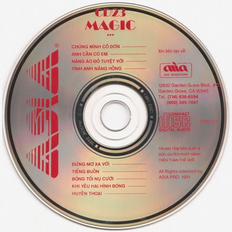Asia CD 23 - Magic ~ Cover Nhạc Việt
