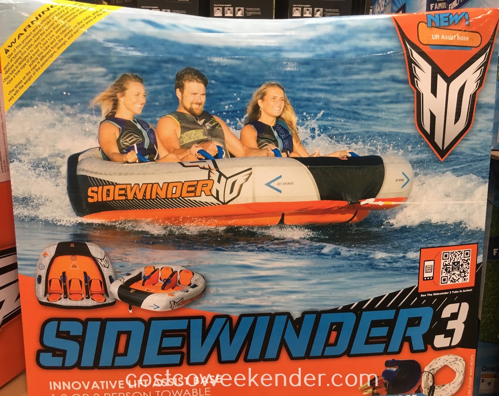 HO Sports Sidewinder 3 3-Person Seated Towable | Costco Weekender