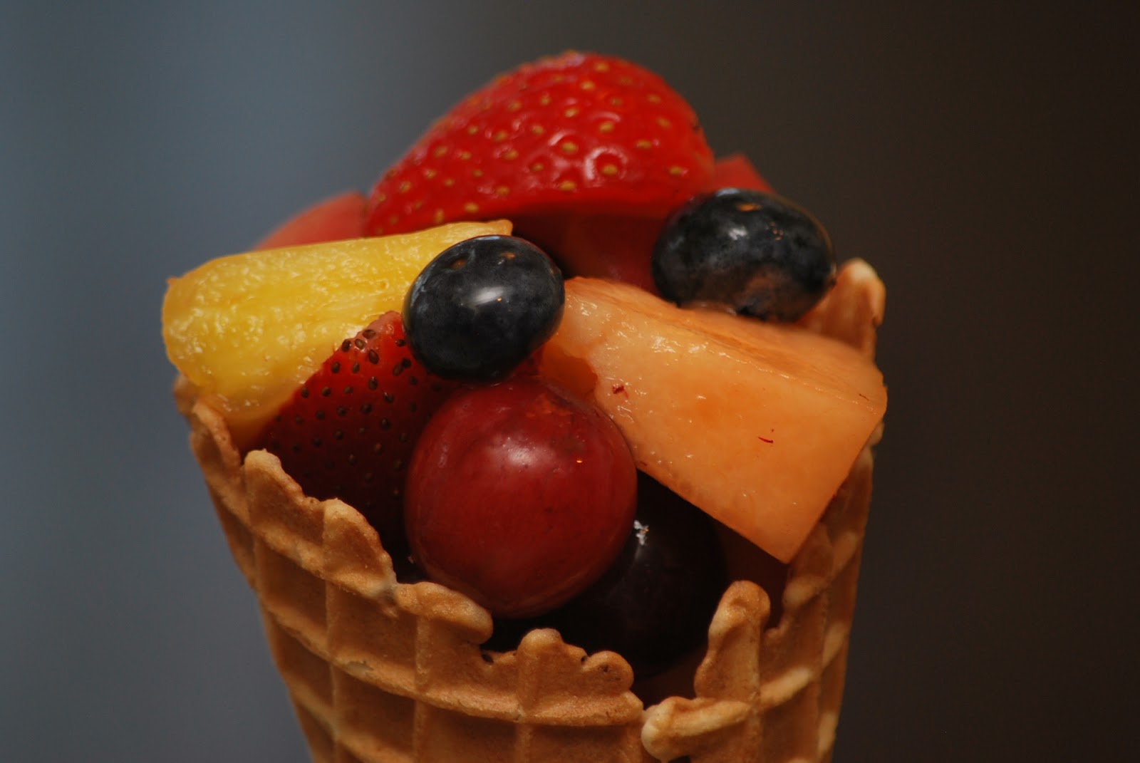 My story in recipes: Waffle Cone Fruit Cups