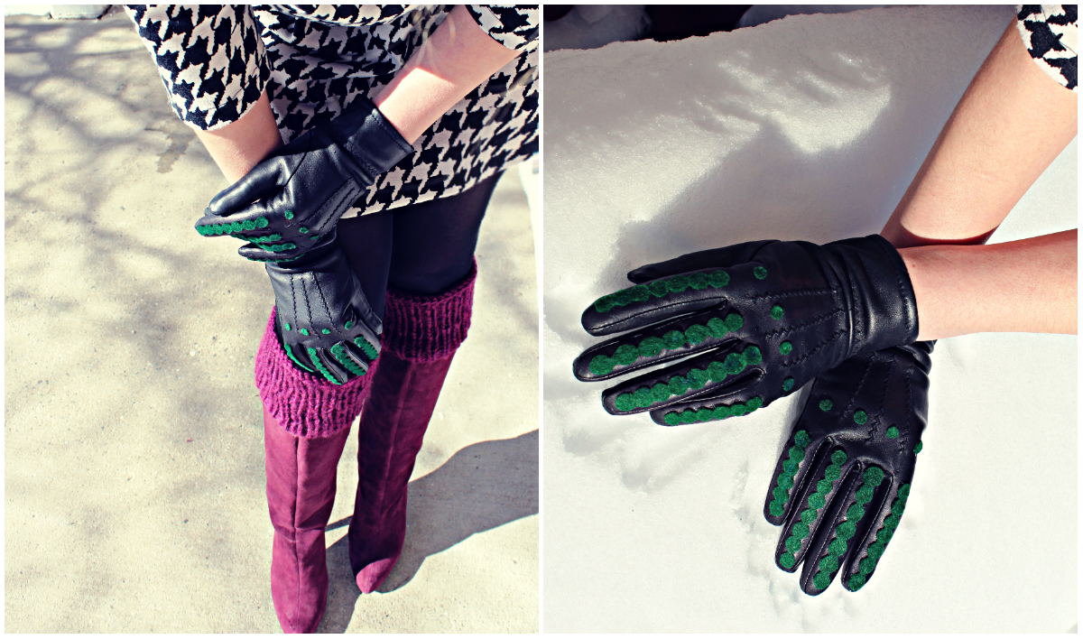 H&M with DIY gloves decor