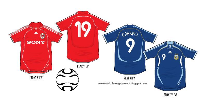 Football teams shirt and kits fan: Worked Template Adidas 2006/07