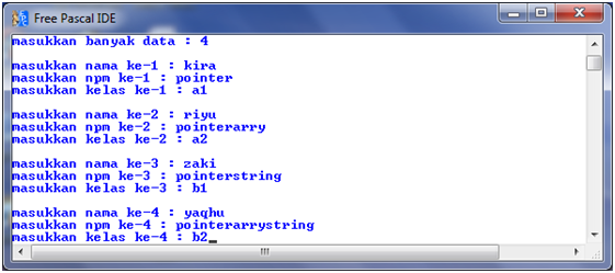 saadilah mursid: Program Pointer Pascal dan C++