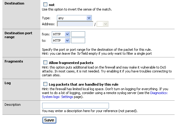 NET MAX: Firewall En mOnOwall
