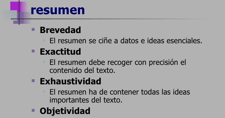 Pautas para elaborar un resumen (Pincha para ver más)