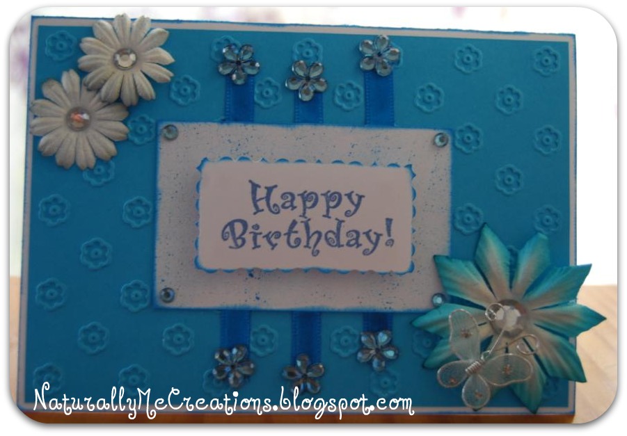 Naturally Me Creations: Very Blue B'day Card