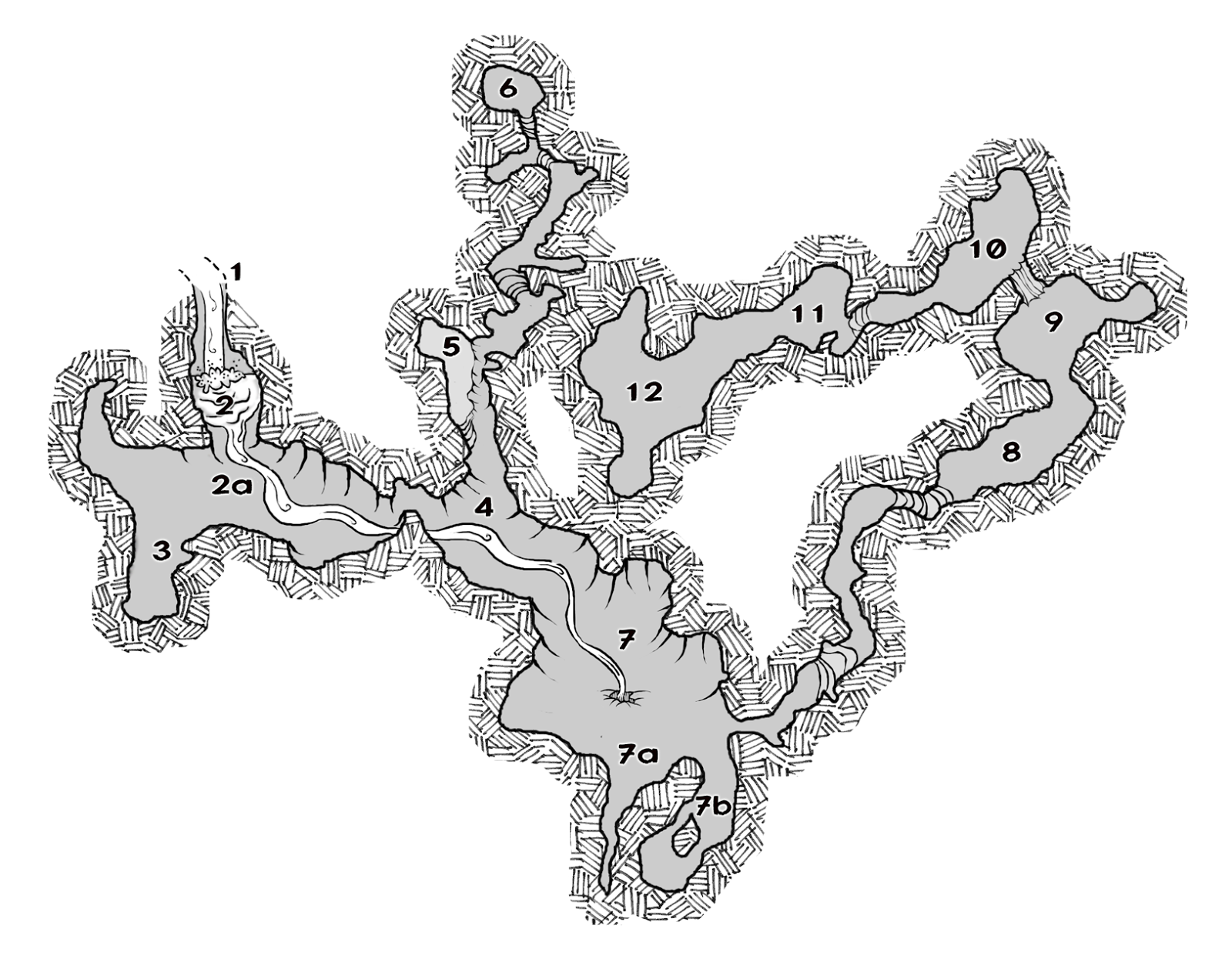 Lost In The Catacombs: Cave Lair Map