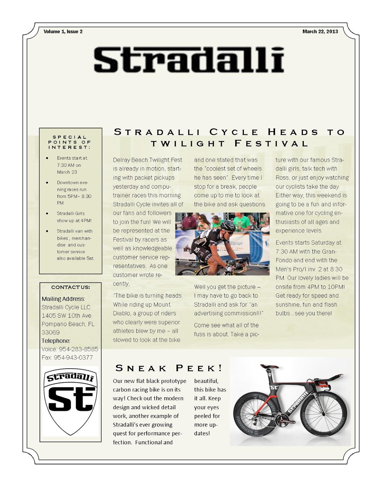 Stradalli Cycle Insider: Stradalli Cycle Heads to Twilight Festival