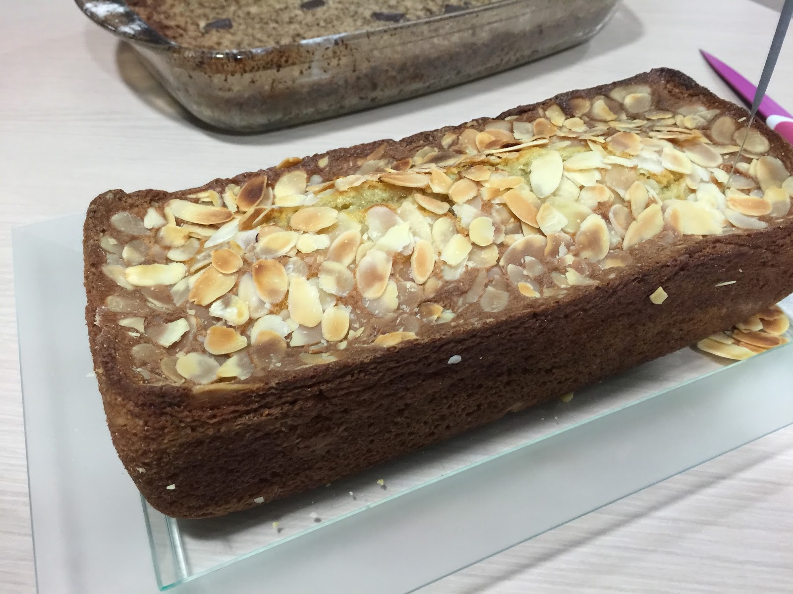 Cake aux amandes et crème fraiche