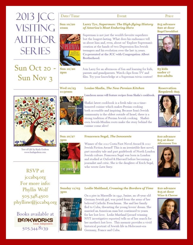 Abq Jew ® Blog: Author! Authors! Visiting Abq JCC