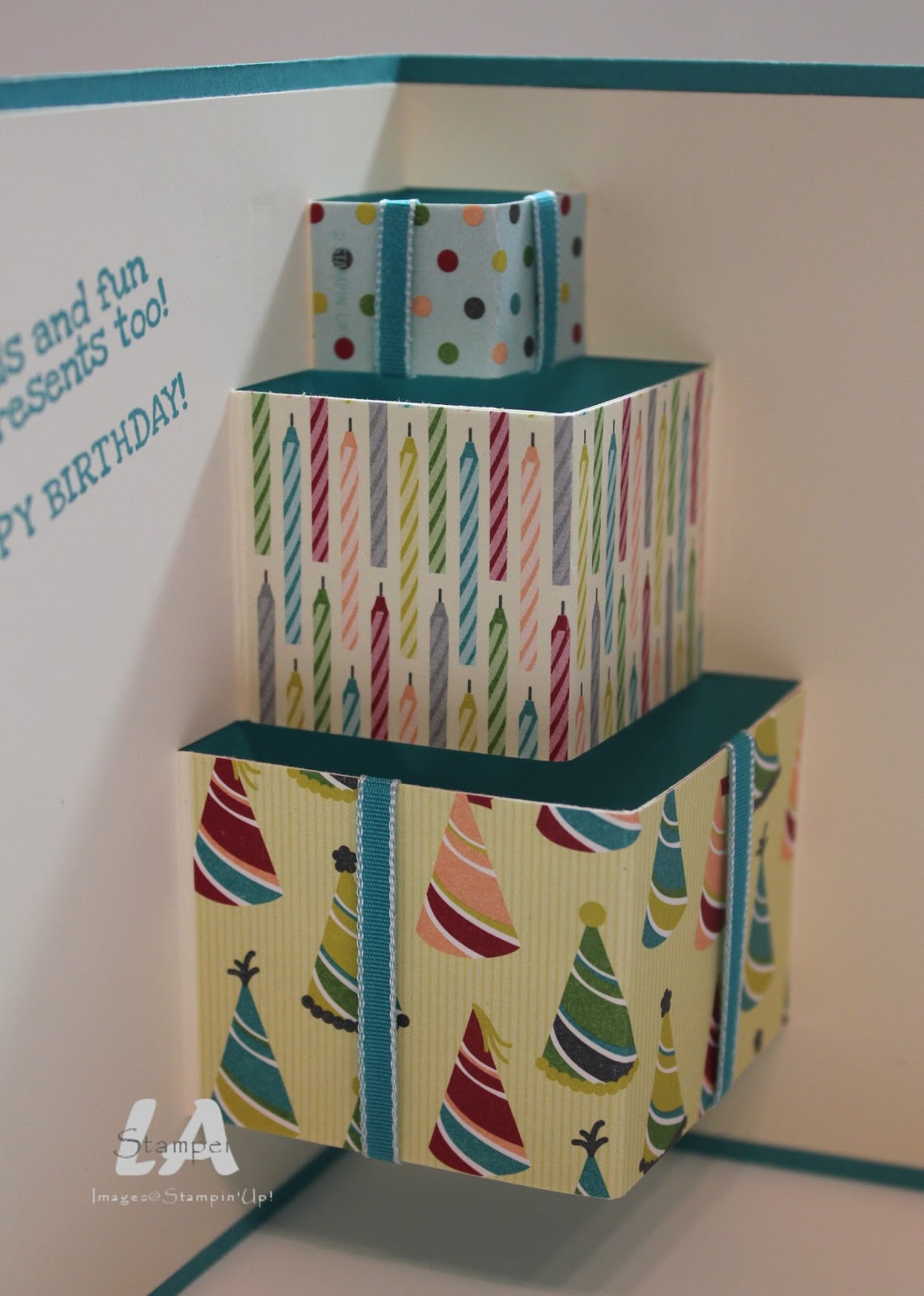 LA Stamper: Birthday Basics Pop-Up Presents Card