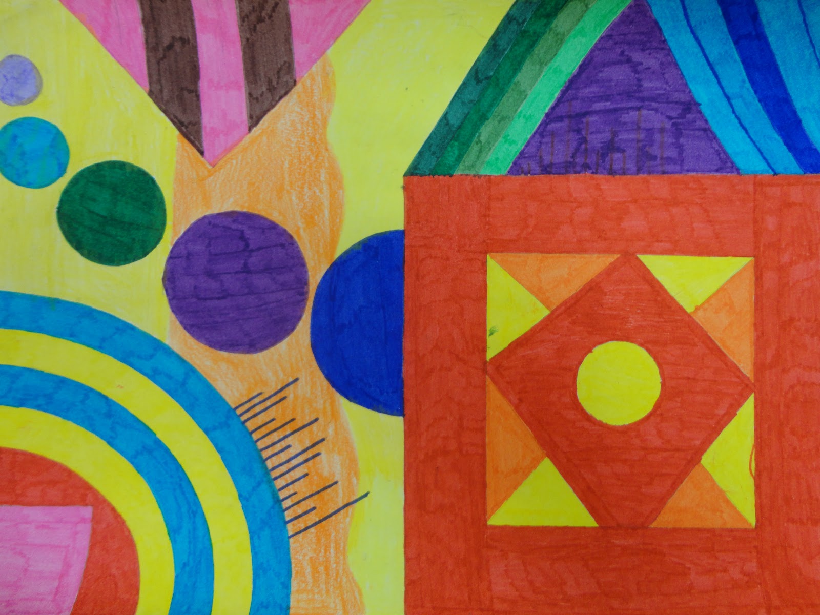 La plástica es fantástica: Más composiciones abstractas de 1º de ESO.