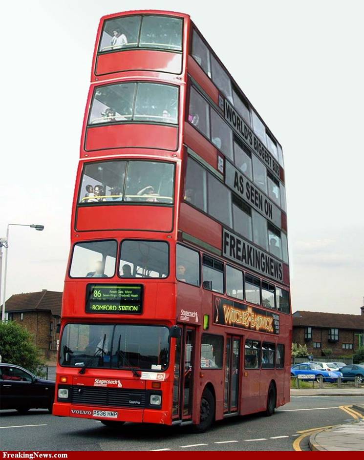 Xing Fu: WOW! PENTADECKER BUS (A FIVE DECKER BUS)