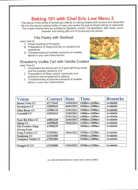 Culinary Workshops with Chef Eric Low: Upcoming Baking Workshops in ...