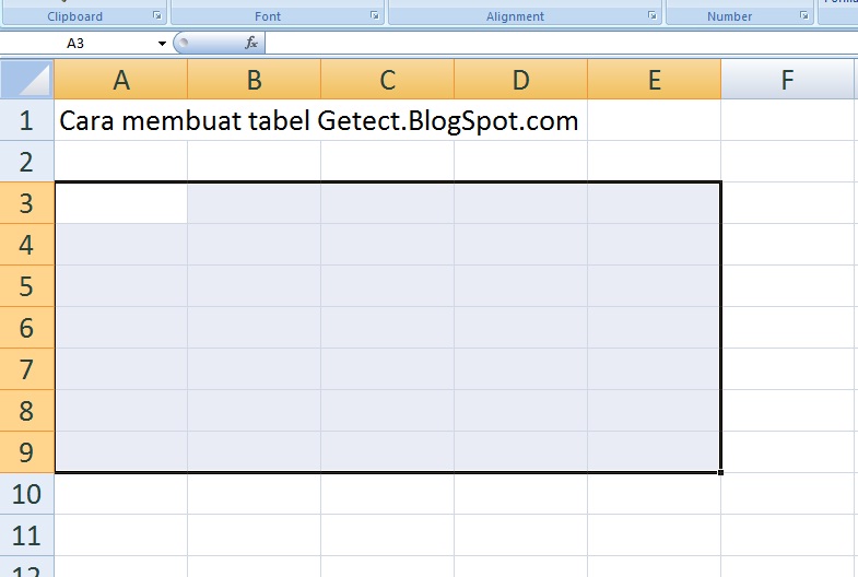 LEPAS LAGI: Cara Membuat tabel di dalam Microsoft Excel