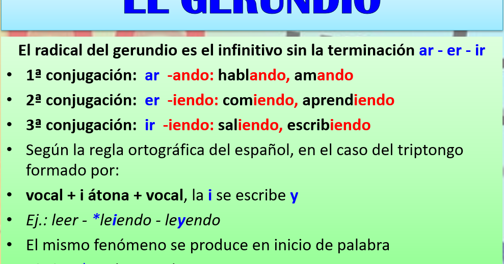 MUNDOHISPANICO2 : GRAMATICA: EL GERUNDIO