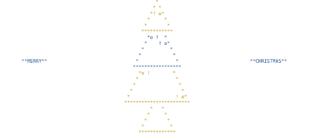 Linux World: colorful Christmas Tree on linux terminal