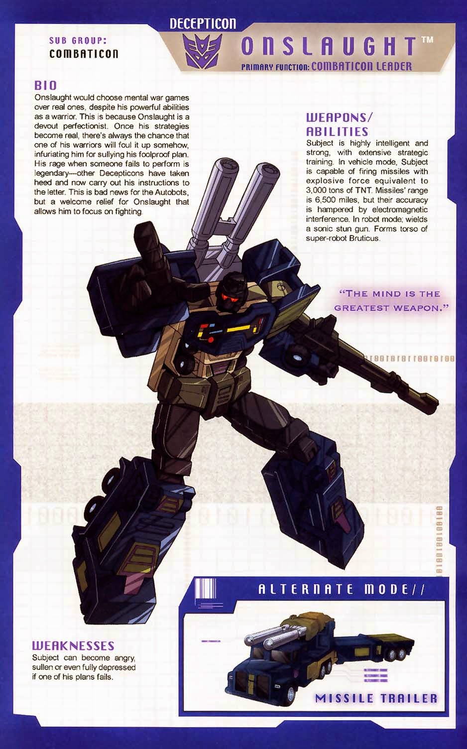 Transformer of the Day: Onslaught