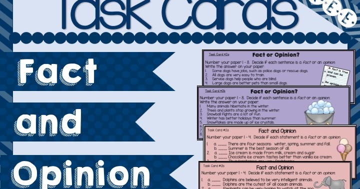 Classroom Freebies Too: Fact and Opinion Task Cards
