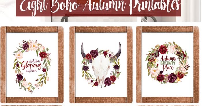 Eight Boho Fall Printables | i should be mopping the floor