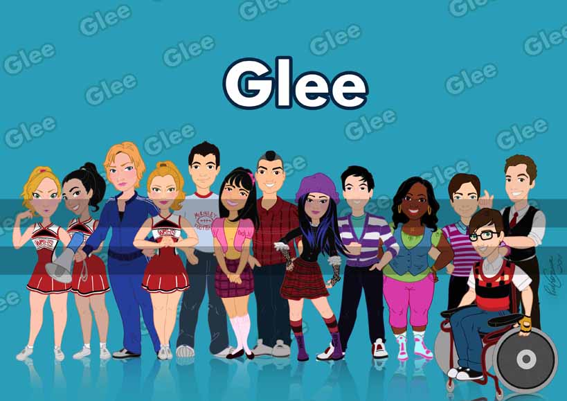 Pedro Ivo Cartoons: GLEE em Cartoon!!!