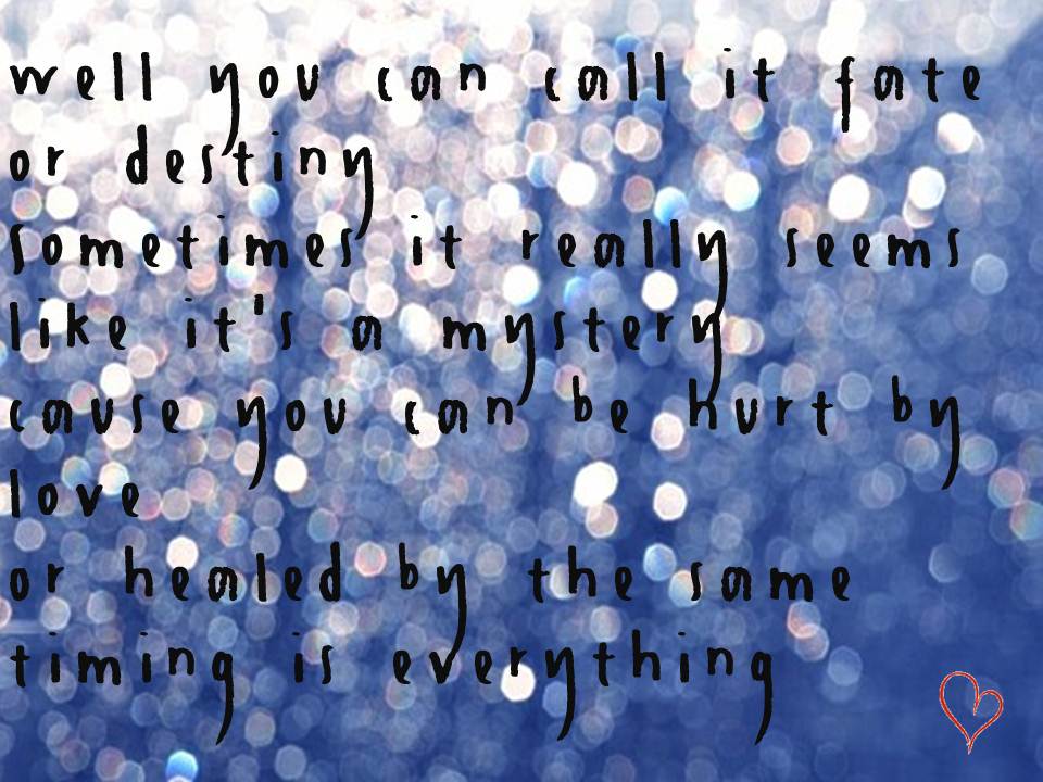 I Heart It Sweetie: Timing is everything.