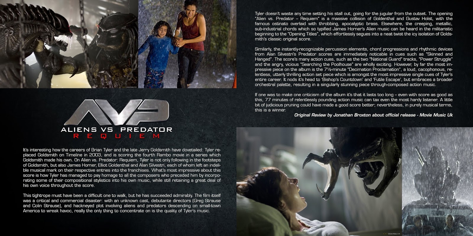 Soundtrack List Covers: Aliens Vs. Predator Requiem Complete (Brian Tyler)
