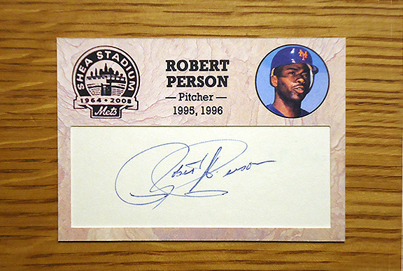 The Amazing Shea Stadium Autograph Project: #491) ROBERT PERSON